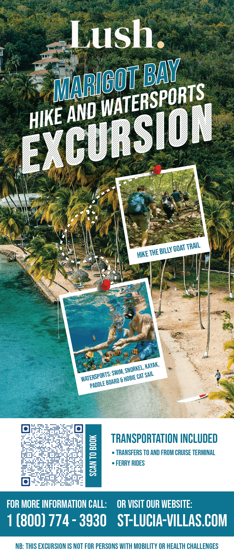 Hike and watersports excursion - Lush Vacation Club | Saint Lucia